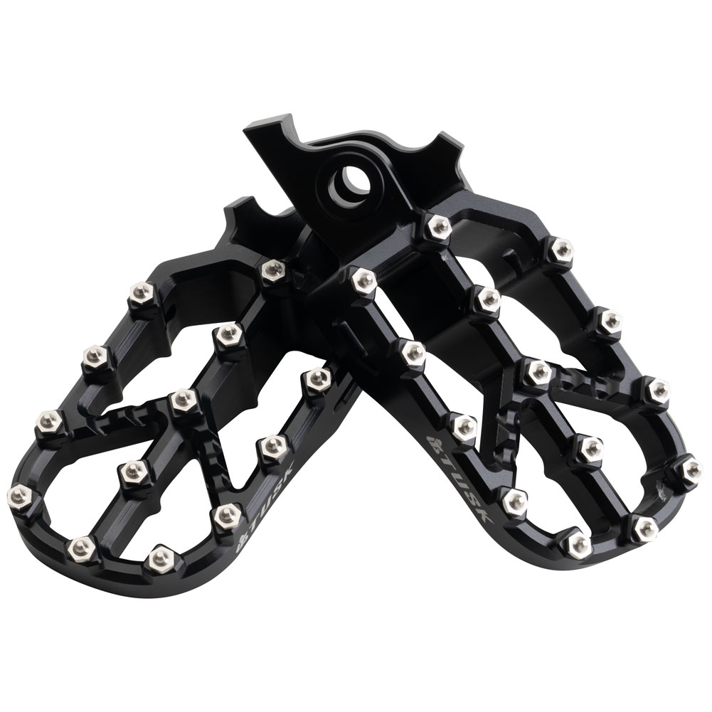 Tusk Strike Billet Moto Foot Pegs Black For Honda Transalp XL750 2024 ...